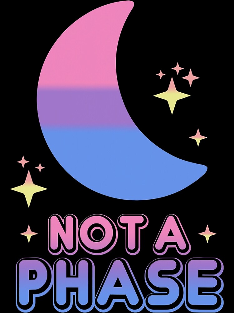 Pastel Goth Not A Phase Kawaii Lgbt Bi Pride Flag Moon Photographic
