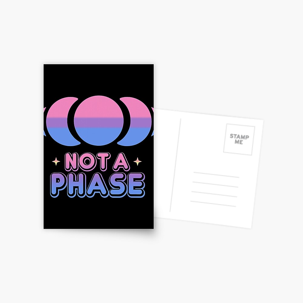 "Pastel Goth Not A Phase Kawaii Lgbt Bi Pride Flag Moon" Postcard for ...