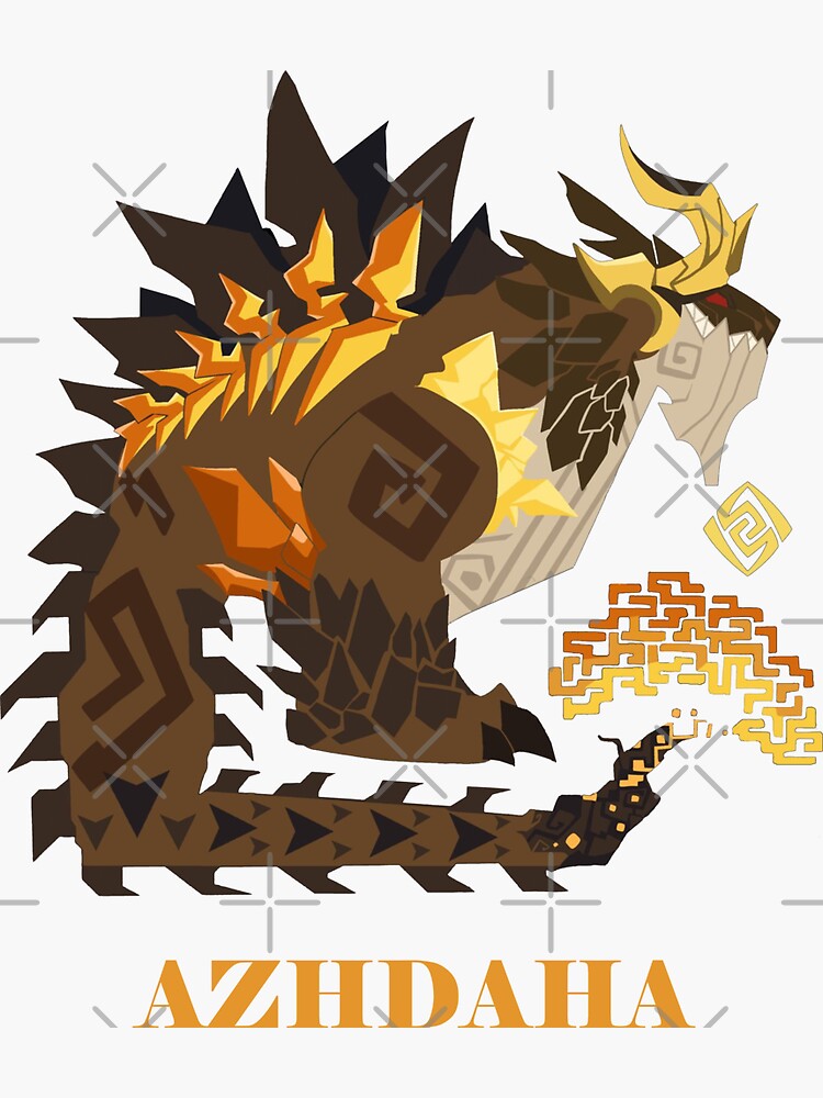 "Azhdaha Earth Dragon" Sticker for Sale by kkkohi | Redbubble