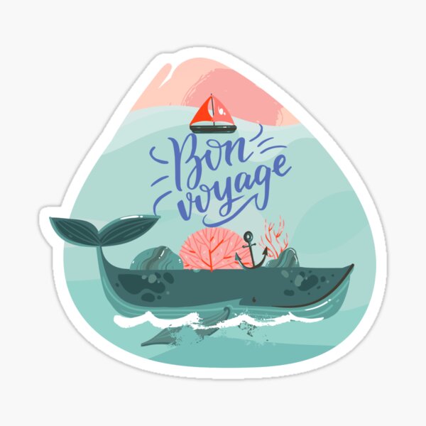 "Bon Voyage" Sticker for Sale by ElenaDanilo | Redbubble