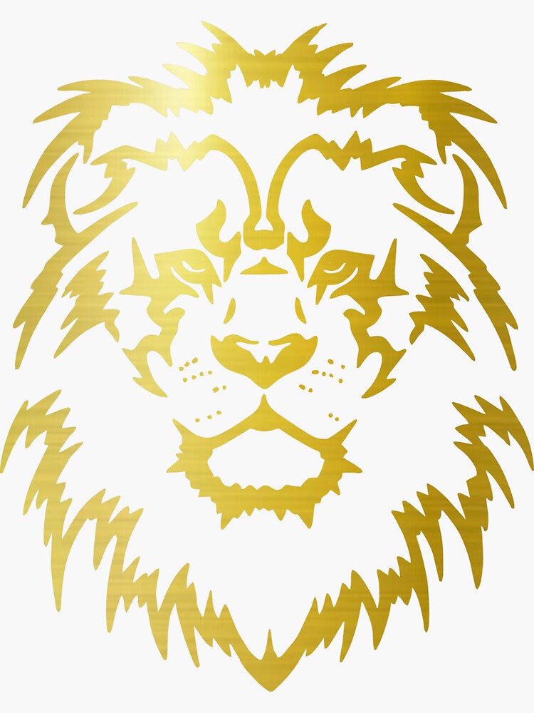 "GOLD LION" Sticker for Sale by anteriordesign | Redbubble