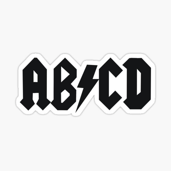"ABCD" Sticker for Sale by DirectorJoy | Redbubble