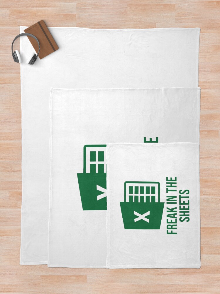 "Excel Freak in the Sheets - Funny Excel Design" Throw Blanket for Sale ...