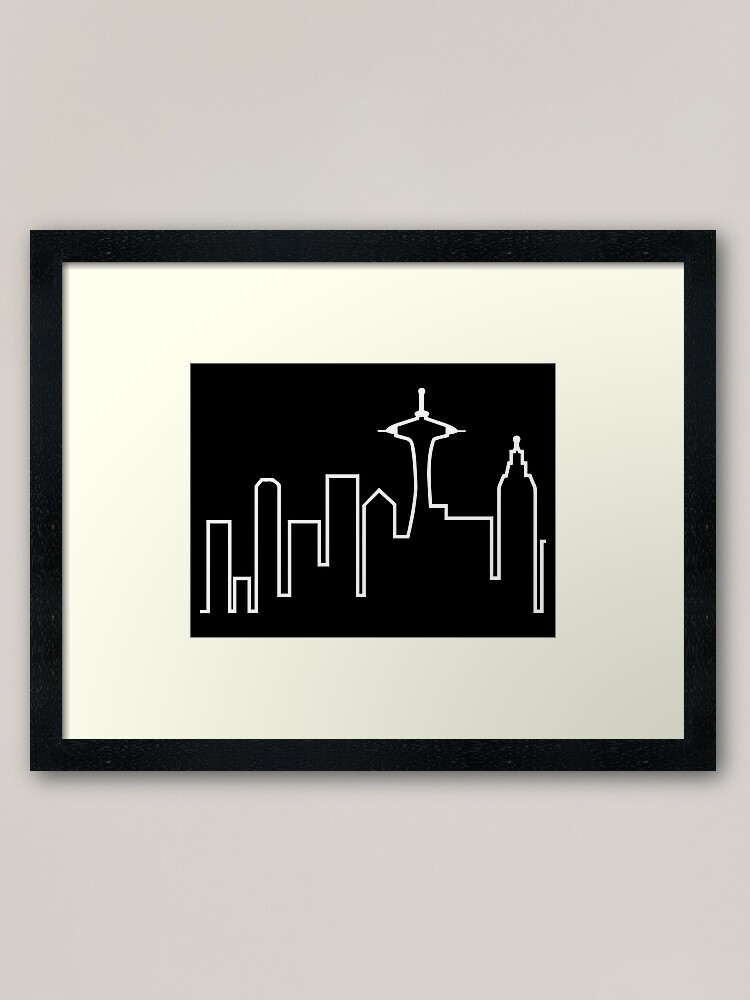 "Seattle Skyline (Frasier)" Framed Art Print for Sale by fandemonium ...