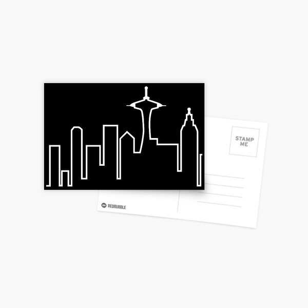 "Seattle Skyline (Frasier)" Postcard by fandemonium | Redbubble