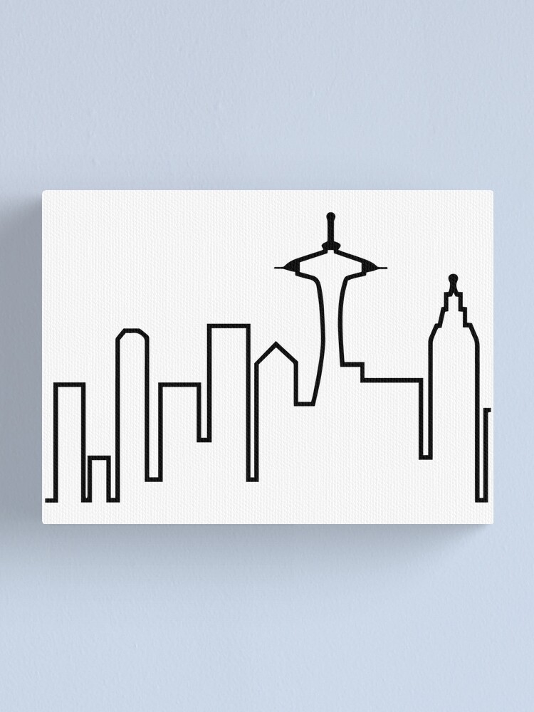 "Seattle Skyline (Frasier)" Canvas Print by fandemonium | Redbubble