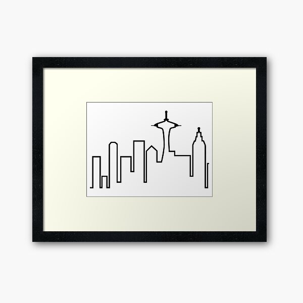 "Seattle Skyline (Frasier)" Framed Art Print for Sale by fandemonium ...