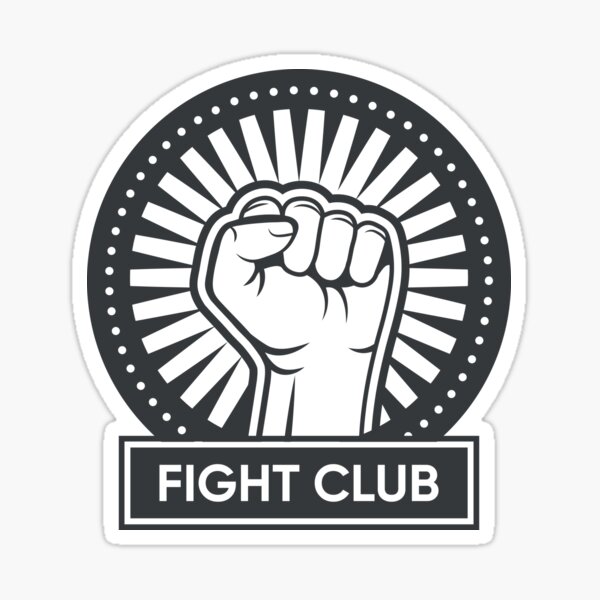 "Fight club" Sticker for Sale by Xoons | Redbubble