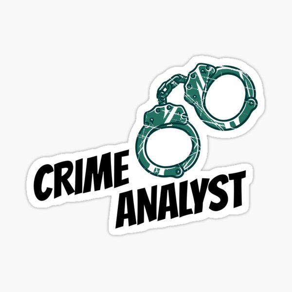 "Crime Analyst Handcuffs" Sticker for Sale by CJacobsDesigns | Redbubble