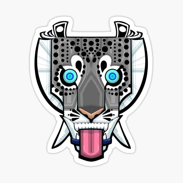 "Box Snow Leopard" Sticker for Sale by PaleoPanthera | Redbubble