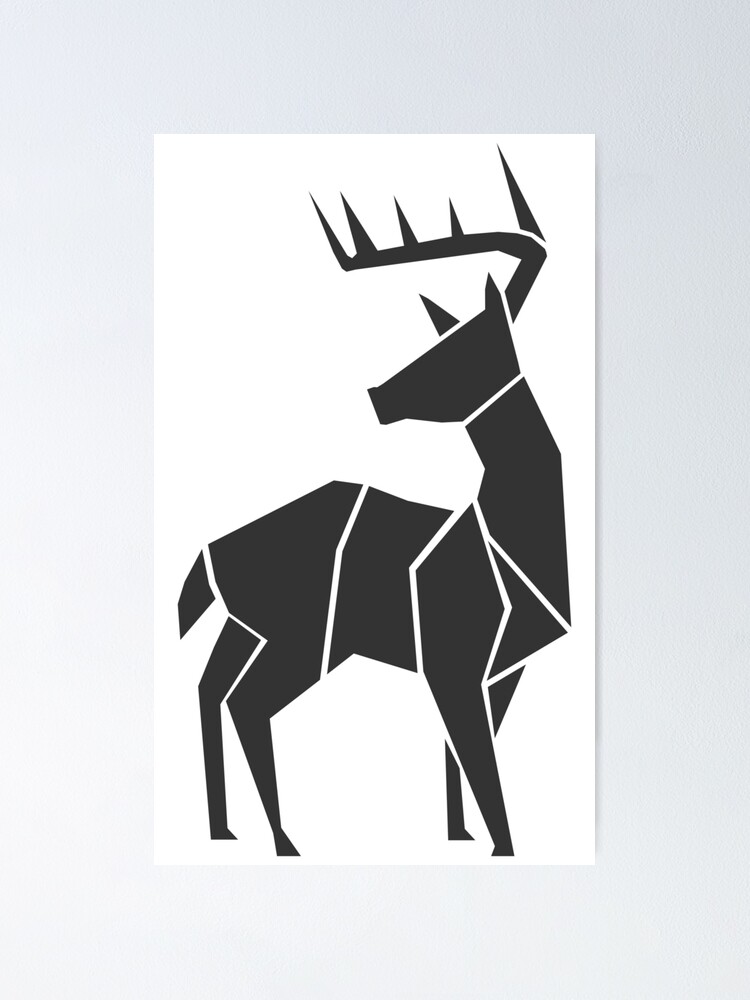 "moose polygon style drawing" Poster by Muditha88 | Redbubble
