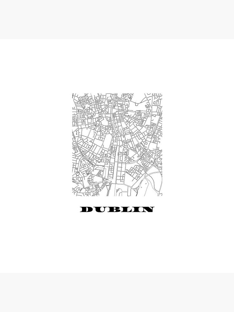 "Map of Dublin Ireland Scandinavian Minimalist Line Drawing " Pin for ...