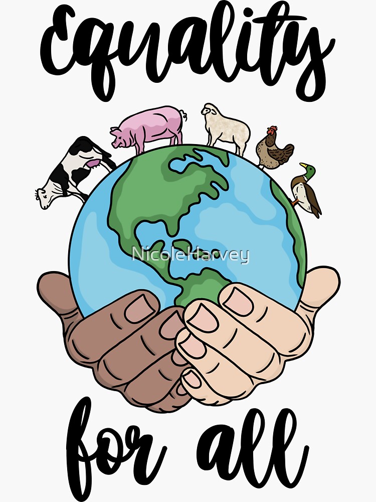 "Equality for all " Sticker for Sale by NicoleHarvey | Redbubble