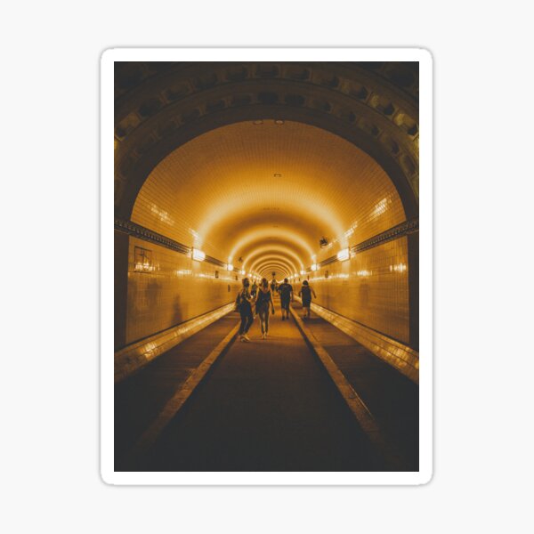"Underground tunnel" Sticker by FigureAndFold | Redbubble