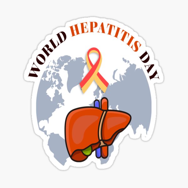 "World Hepatitis Day Symbol." Sticker for Sale by STORE-OF-ART | Redbubble