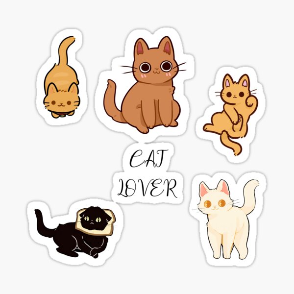 "Sharp Cats sticker pack" Sticker for Sale by Davestre | Redbubble
