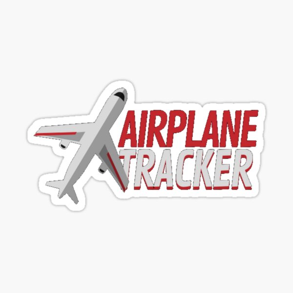 "Airplane tracker " Sticker by Adesingworkshop | Redbubble