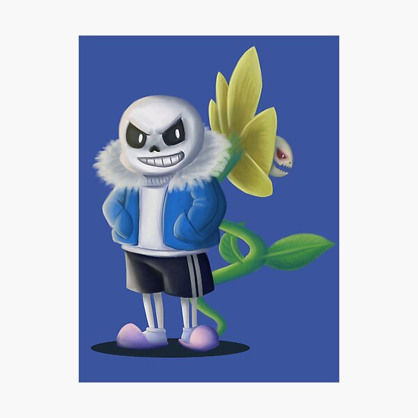 "Undertale Flowey & Sans" Photographic Print by xMamako | Redbubble
