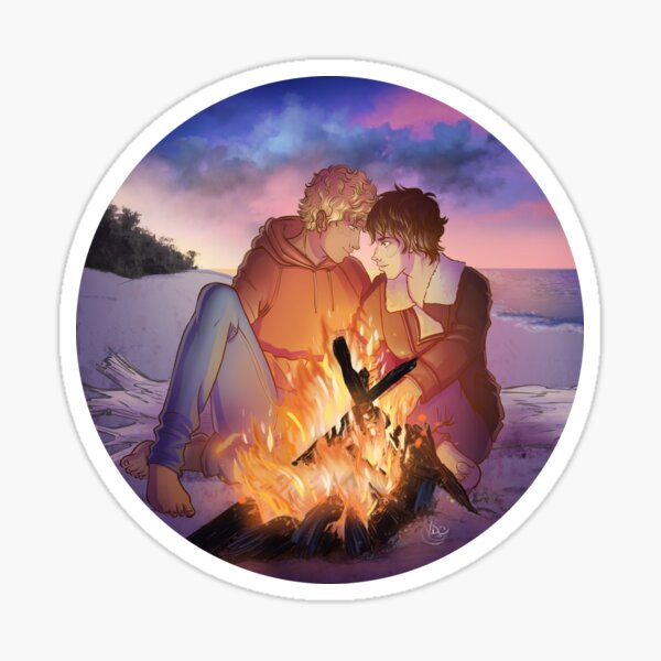 "Bonfire heart, a solangelo fan art" Sticker for Sale by ...