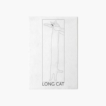"Long cat meme " Art Board Print by Awwfuldesigns | Redbubble