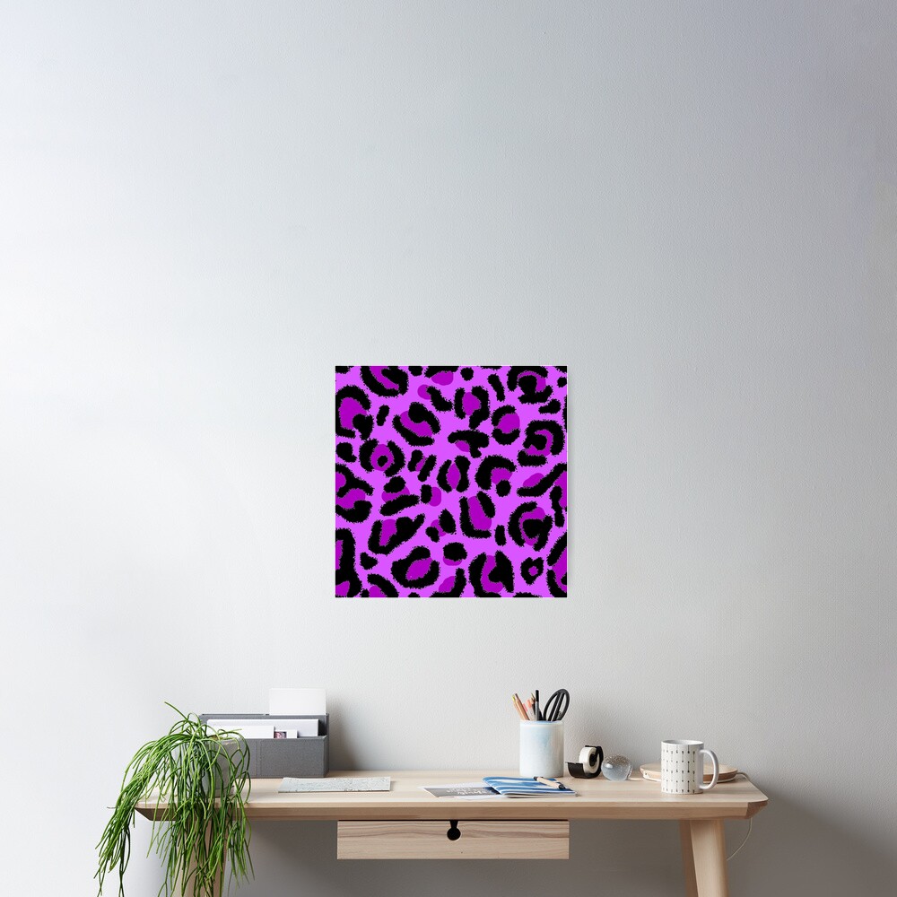"Purple Y2K Aesthetic Leopard Print" Poster for Sale by julieerindesign ...