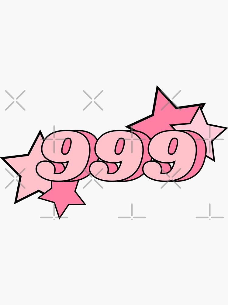 "999|Angel number " Sticker for Sale by Lavannya | Redbubble