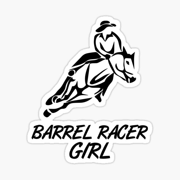 "Barrel Racer Girl" Sticker for Sale by Pixilixzy | Redbubble