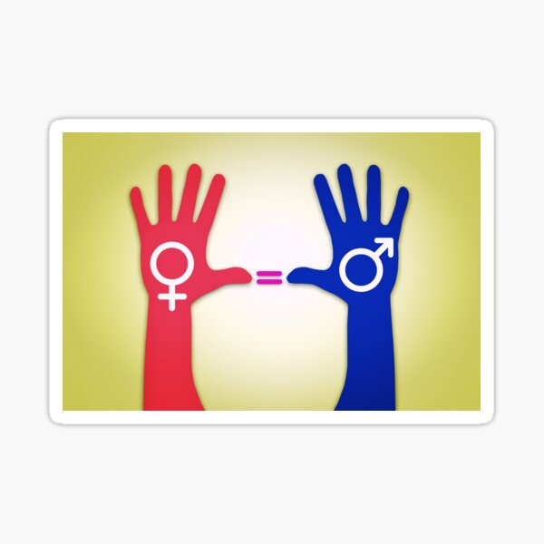 "Gender Equality" Sticker for Sale by psychoshadow | Redbubble