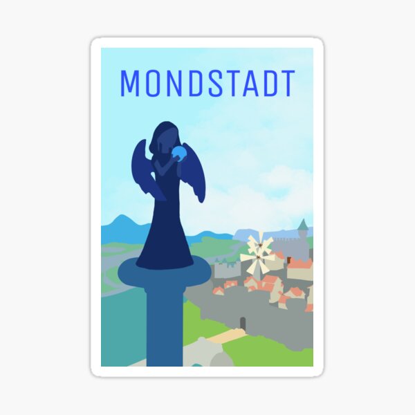"Mondstadt Travel Poster" Sticker for Sale by reed2002 | Redbubble