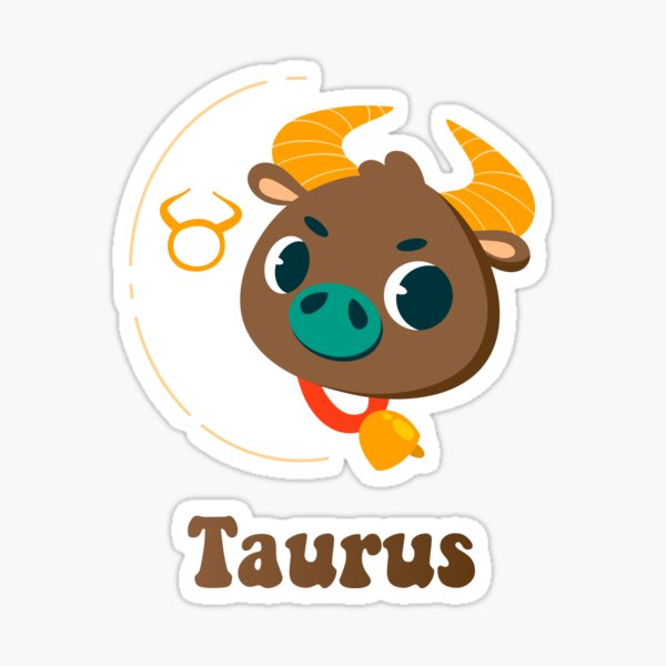 "Taurus Cute Kawaii" Sticker for Sale by VintagePathway | Redbubble