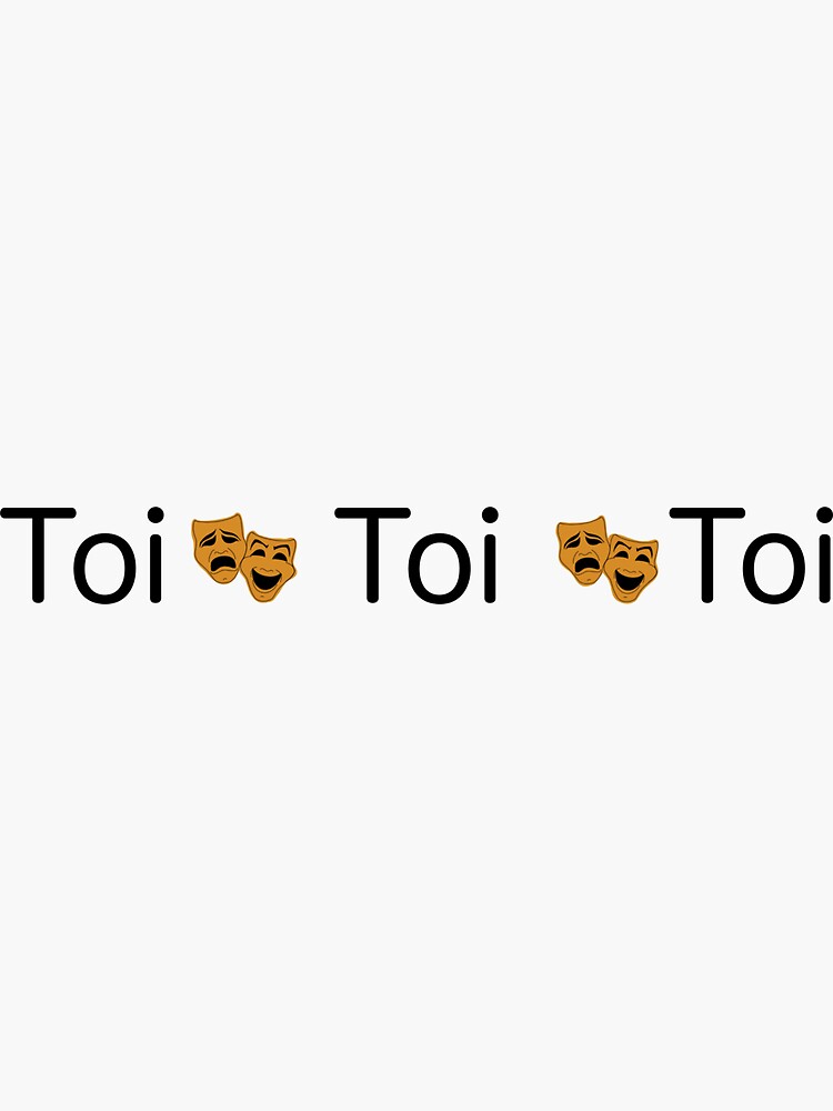 "Toi Toi toi" Sticker for Sale by raychelerin | Redbubble