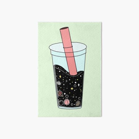 "Space Boba Tea" Art Board Print by ahoy-shorty | Redbubble