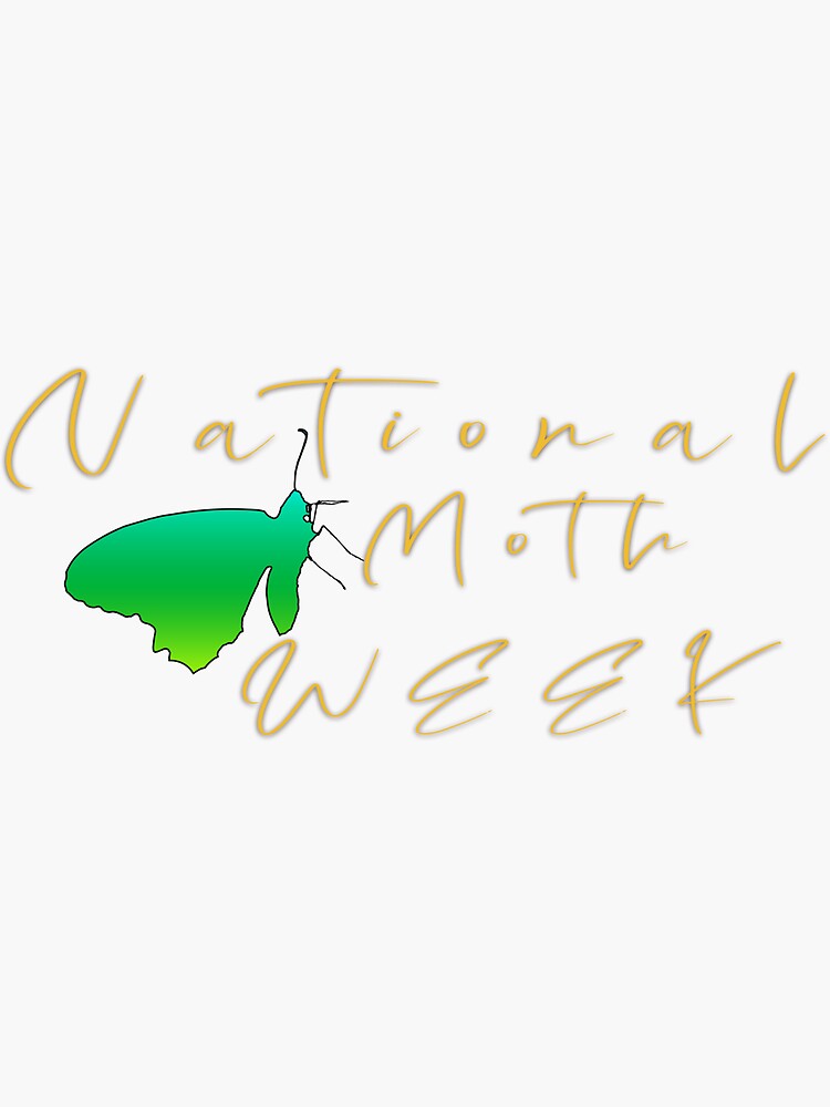 "National Moth Week" Sticker by roleshop | Redbubble