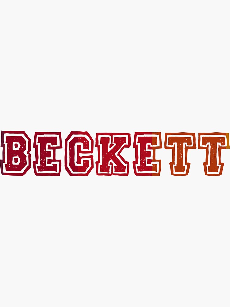 "BECKETT" Sticker by ruviogevio | Redbubble