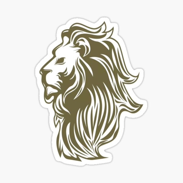 "Classic alpha lion graphic" Sticker for Sale by Y-Muqsit | Redbubble
