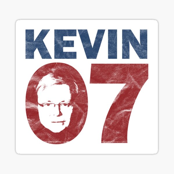"Kevin 07 (Vintage Worn Look)" Sticker by politicalamity | Redbubble