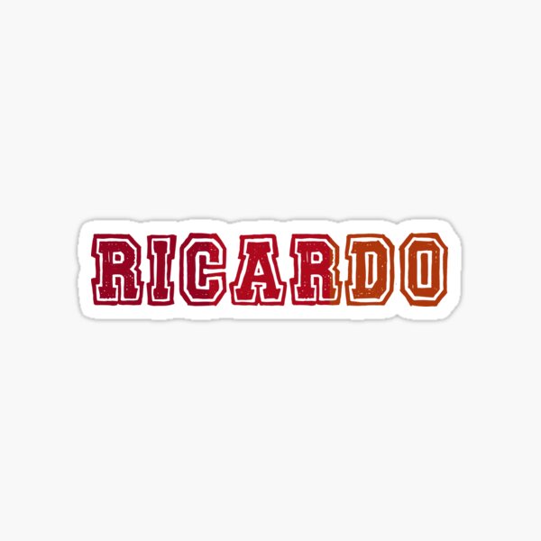 "RICARDO" Sticker for Sale by ruviogevio | Redbubble