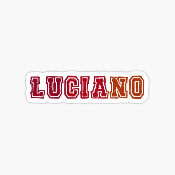 "LUCIANO" Sticker for Sale by ruviogevio | Redbubble