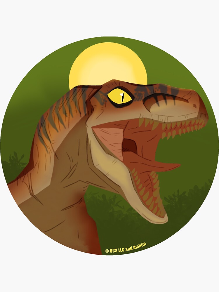 "Tiger Striped Raptor" Sticker for Sale by GojiraKid | Redbubble