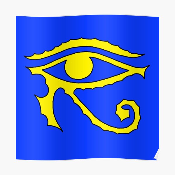 "Eye of Horus (Blue Background)" Poster for Sale by JWDanielson | Redbubble