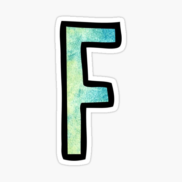 "Letter F" Sticker for Sale by ABSDesigns | Redbubble