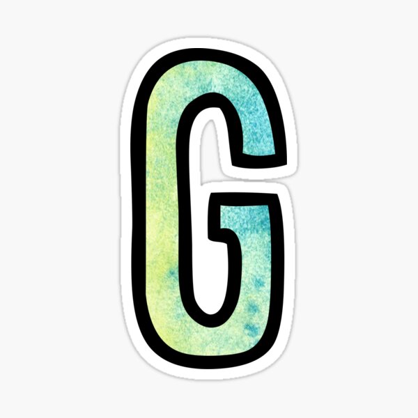 "Letter G" Sticker for Sale by ABSDesigns | Redbubble