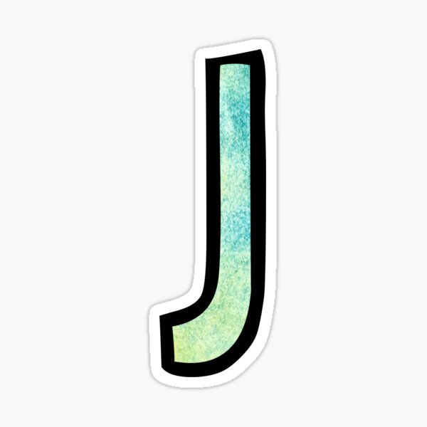 "Letter J" Sticker for Sale by ABSDesigns | Redbubble