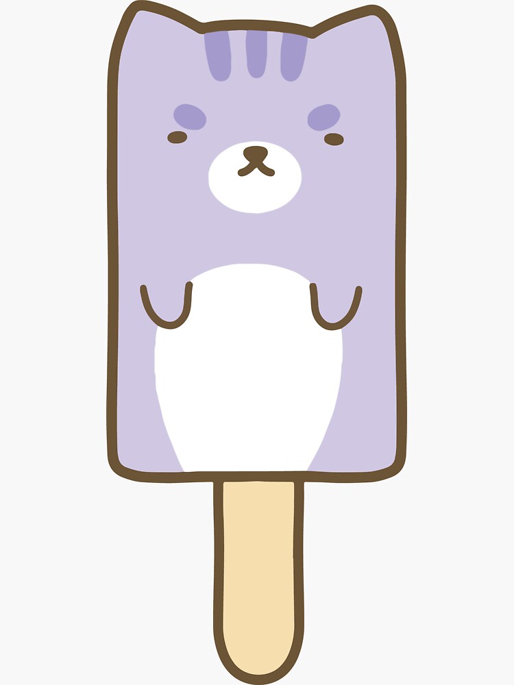 "Ube Cat Popsicle" Sticker for Sale by ramencatstudios | Redbubble