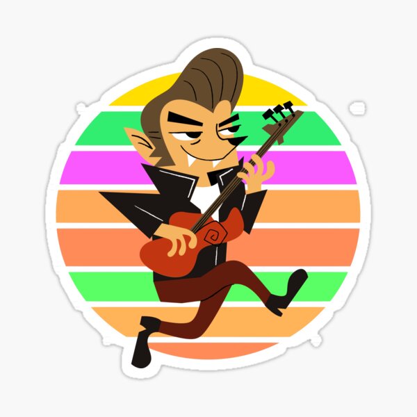 "Werewolf Guitar Halloween Retro" Sticker for Sale by phys | Redbubble