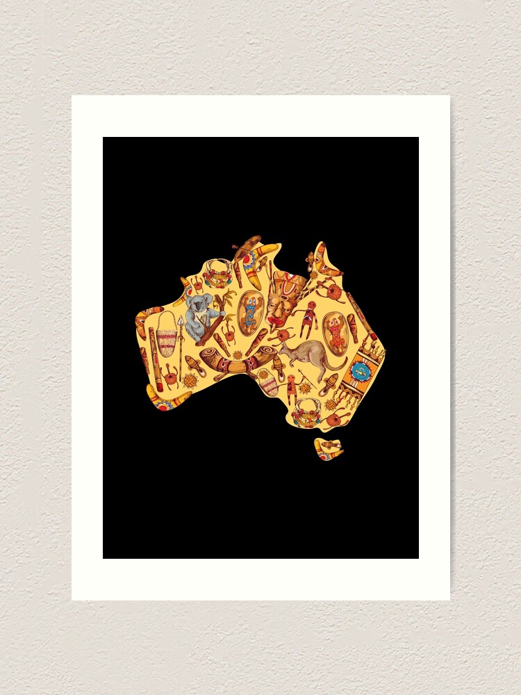 "Australian Aboriginal Map Art" Art Print by Ferrettos | Redbubble