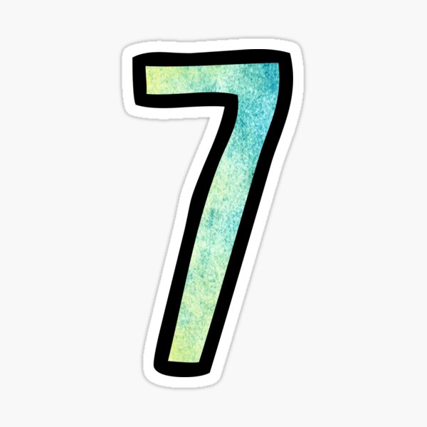 Number 7 Stickers | Redbubble
