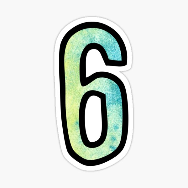 "Number 6" Sticker for Sale by ABSDesigns | Redbubble