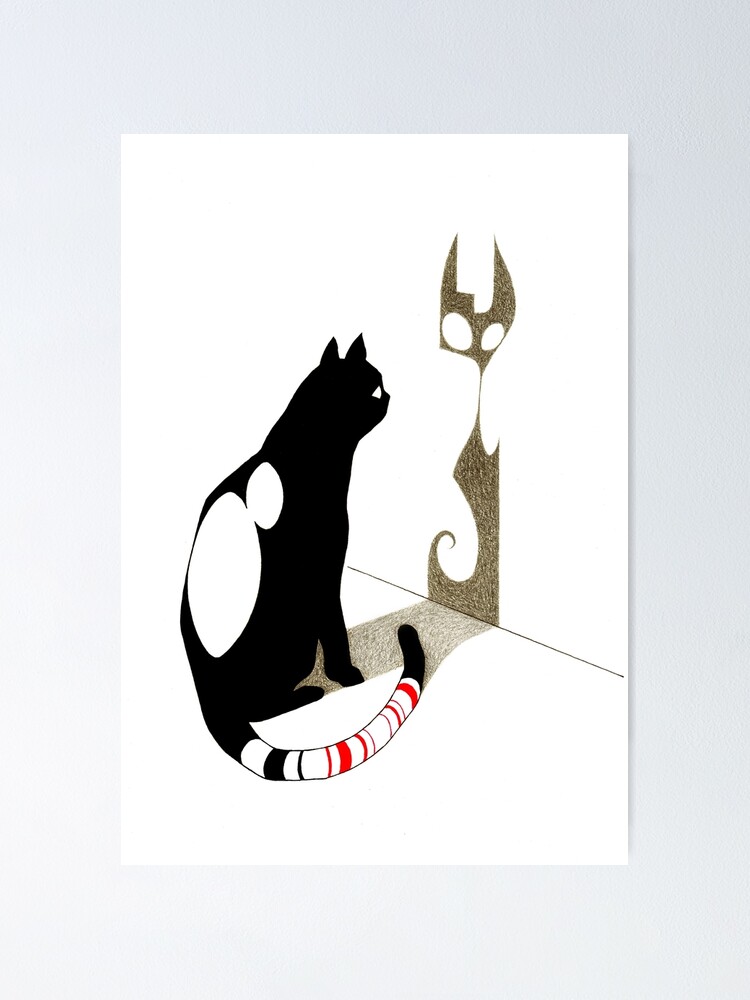 "Shadow Cat 2" Poster by HenryMinataArt | Redbubble