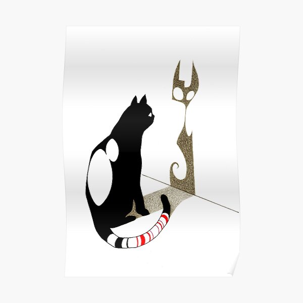 "Shadow Cat 2" Poster by HenryMinataArt | Redbubble